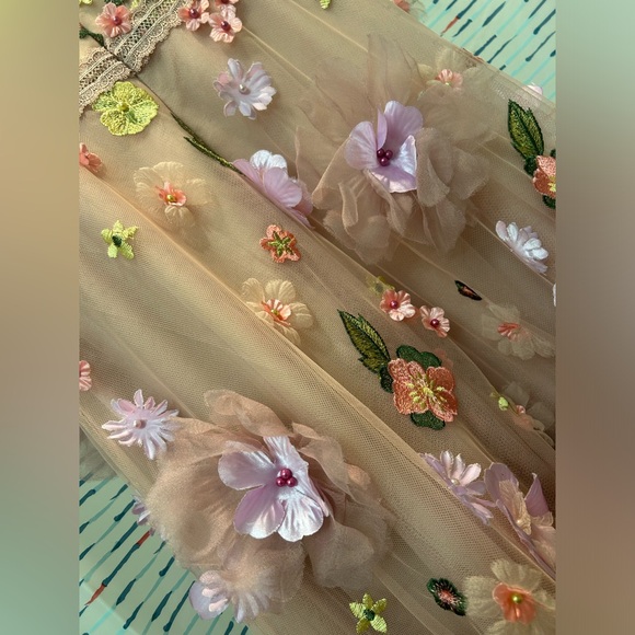 Marchesa | Dresses | Marchesa Notte Pink Floral Highly Detailed Dress ...